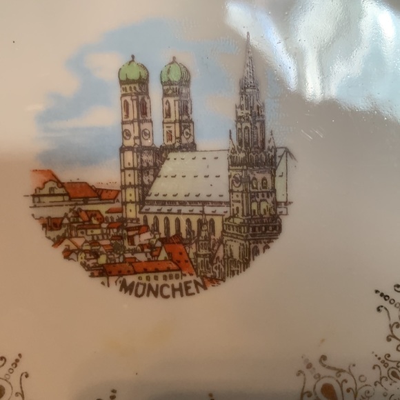 Kunst Rehau | Art | Bavaria Made In Germany Plate Monchen Towers Gold ...